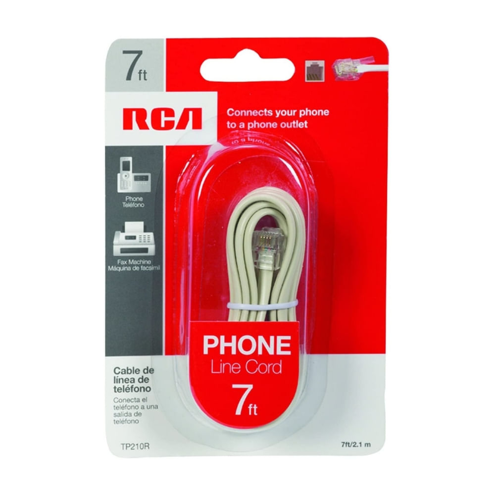 Cable para teléfono fijo 2.10 metros - TP210R - MaxiTec