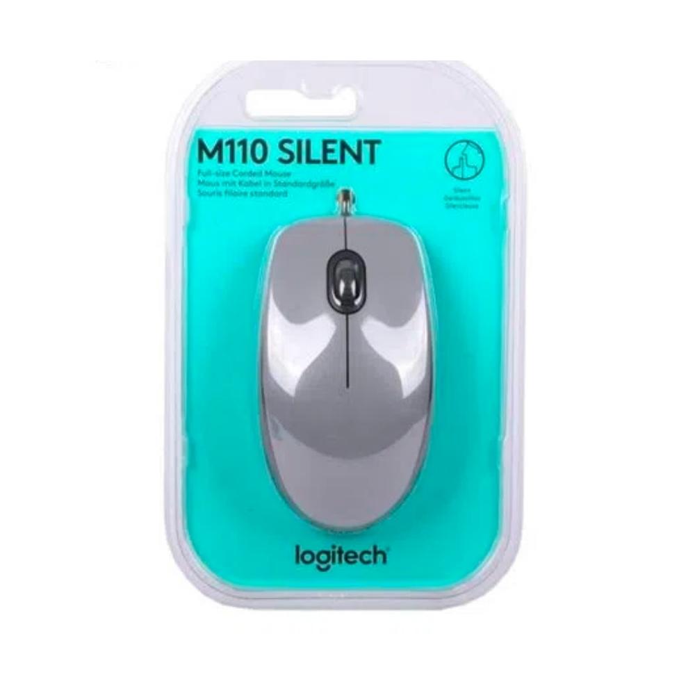 Mouse con Cable Logitech M110 Silent: Precisión y Silencio en Cada ...