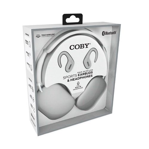 Audífonos Coby Combo: Headset y Earbuds Bluetooth 5.0 en Plata ...