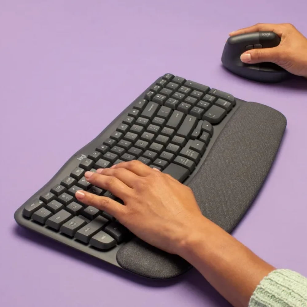 Teclado Inalámbrico Ergonómico Logitech Wave Keys - Confort todo el día ... Teclado Inalámbrico Ergonómico Logitech Wave Keys - Confort todo el día ...